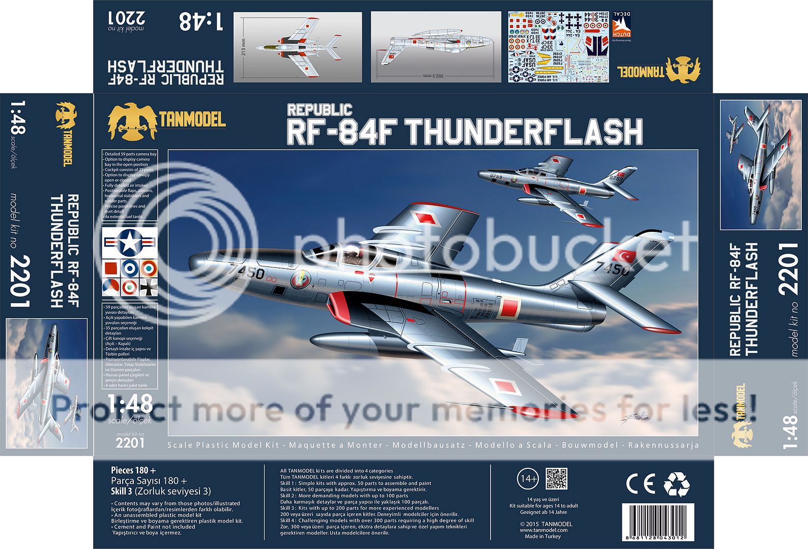 1/48 - Republic RF-84F Thunderflash by Tanmodel - released - CMK sets ...